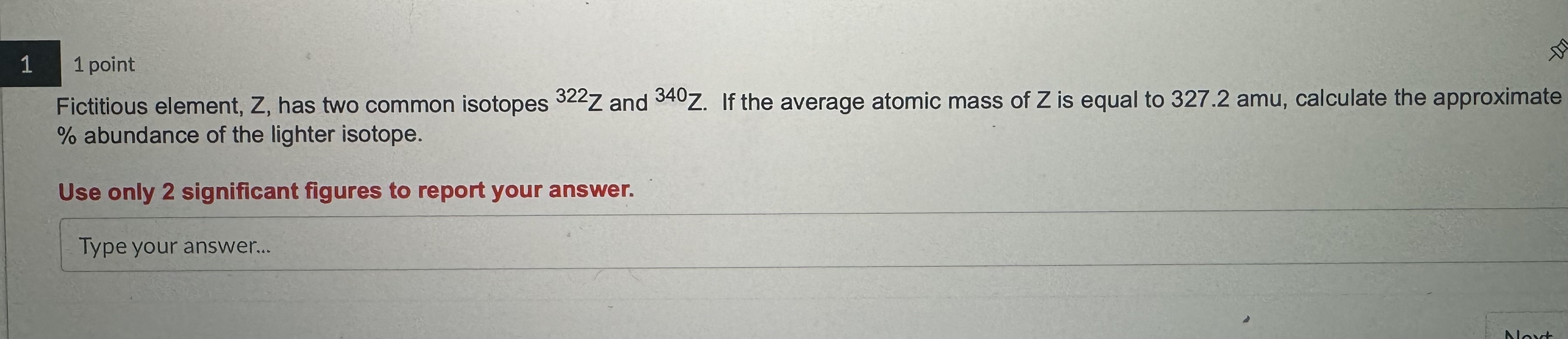 Solved 11 ﻿pointFictitious element, Z, ﻿has two common | Chegg.com