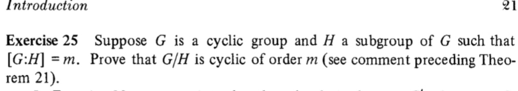 Solved Suppose G ﻿is a cyclic group and H ﻿a subgroup of G | Chegg.com