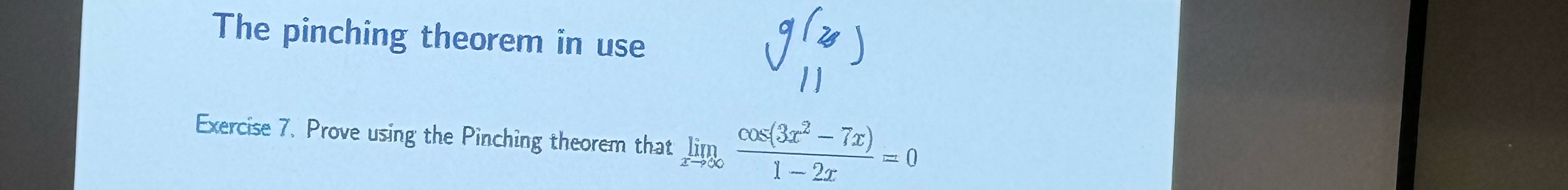 Solved Prove using the Pinching theorem that | Chegg.com