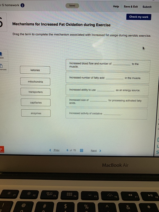Solved r 5 homework 6 Saved Help Save & Exit Submit Check my | Chegg.com