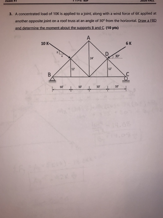 Solved Draw FBD and determine the moment about support B and | Chegg.com