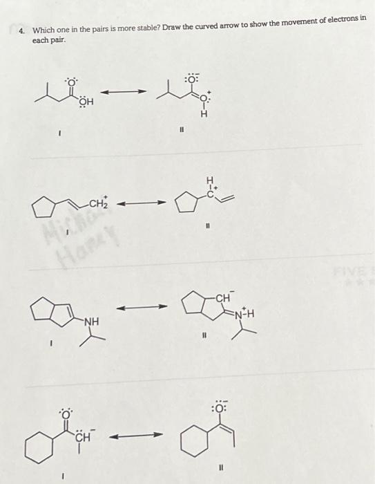 3. Write all the resonance structure of the following | Chegg.com