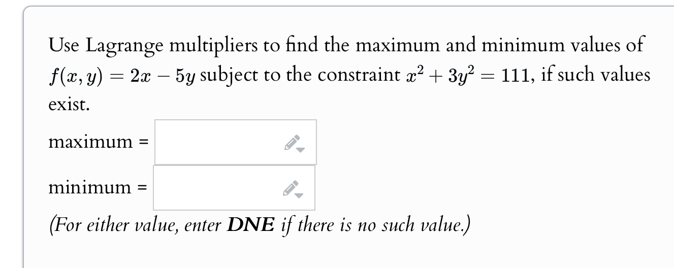 Solved Use Lagrange multipliers to find the maximum and | Chegg.com