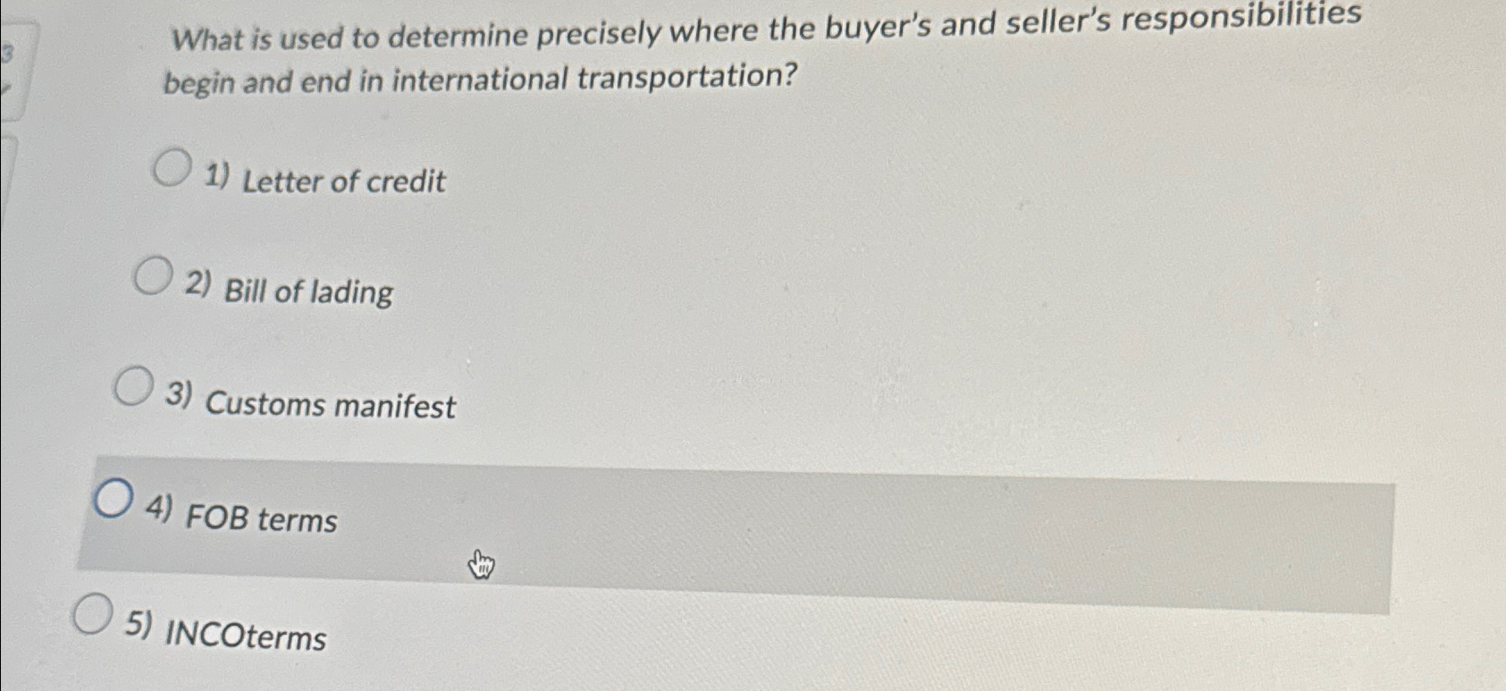 Solved What is used to determine precisely where the buyer's | Chegg.com