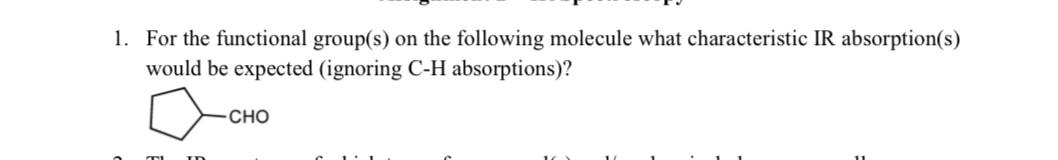 Solved For the functional group(s) ﻿on the following | Chegg.com