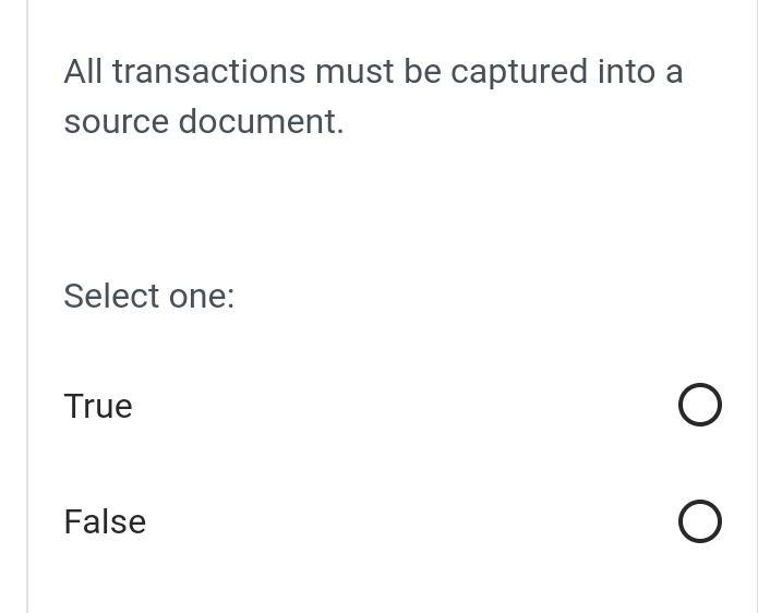 Solved All transactions must be captured into a source | Chegg.com