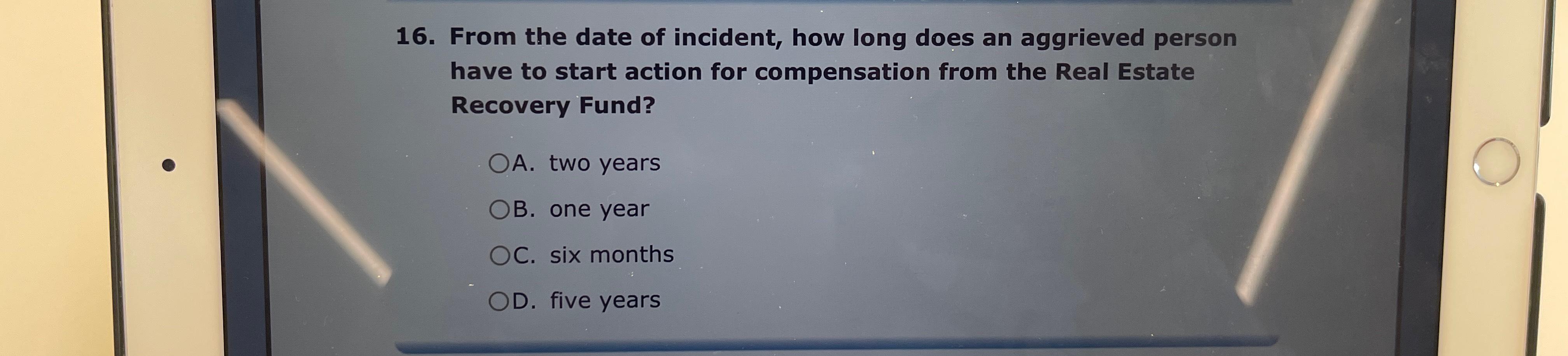 Solved From the date of incident, how long does an aggrieved | Chegg.com