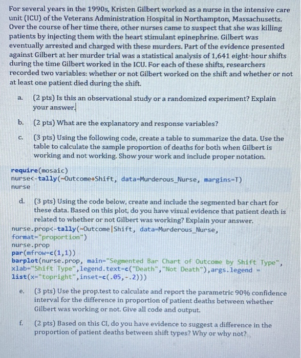 For several years in the 1990s, Kristen Gilbert | Chegg.com