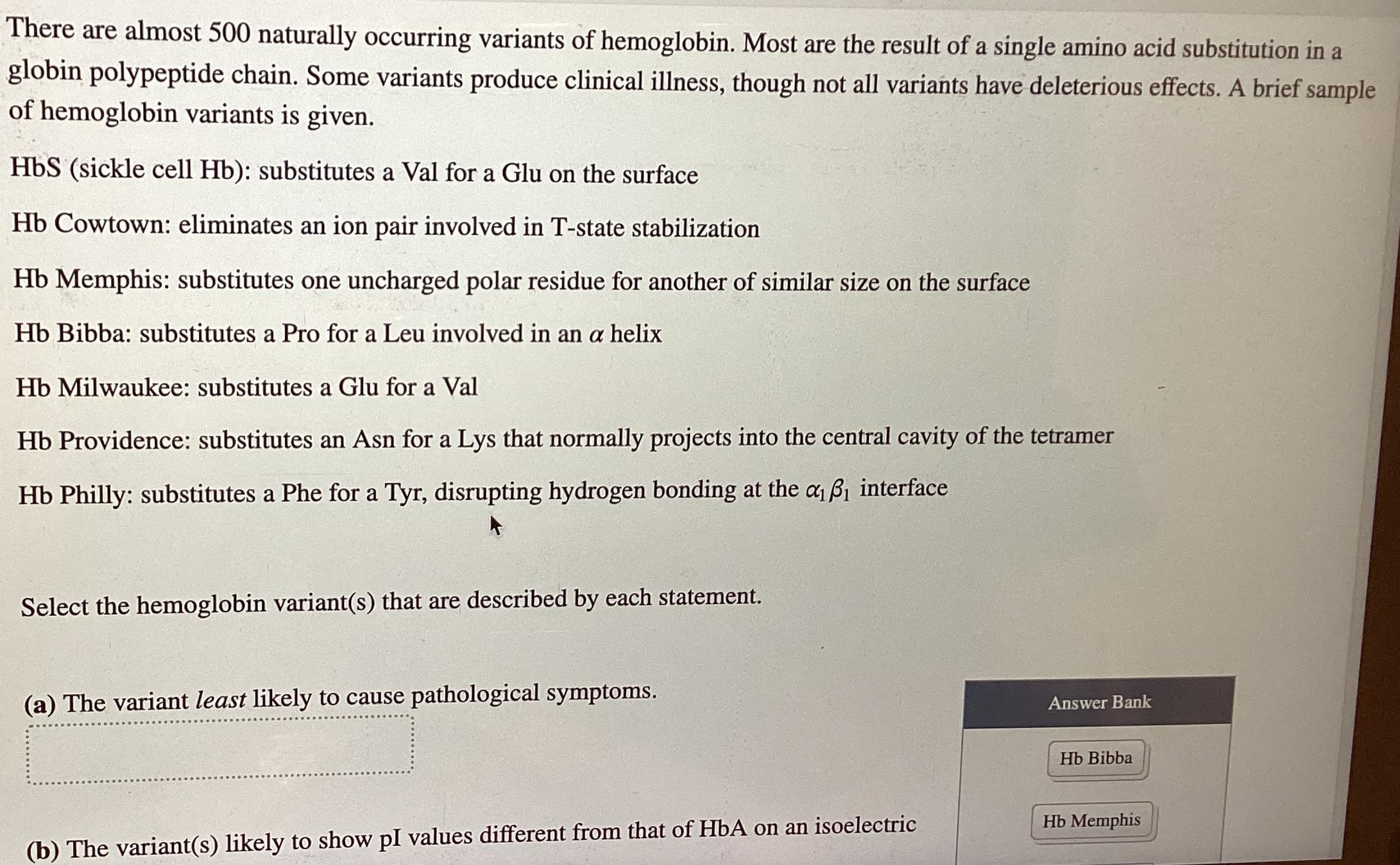 Solved There are almost 500 ﻿naturally occurring variants of | Chegg.com