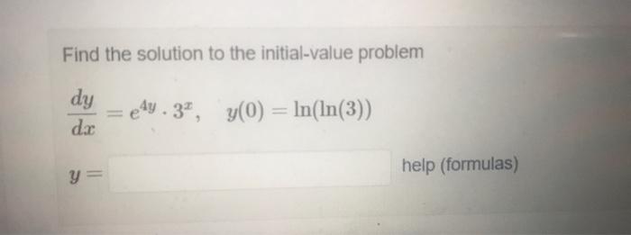 [Solved]: Find the solution to the initial-value problem dx