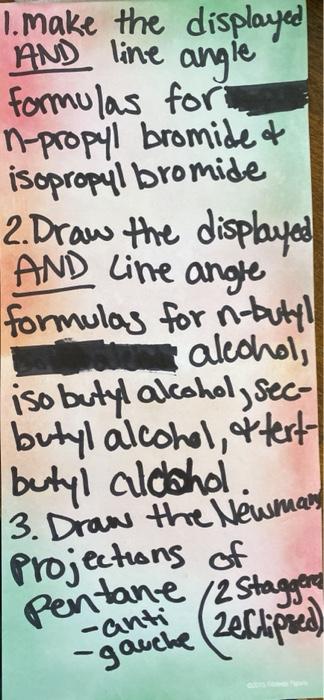 Solved pentane /2 Staggered I. make the displayed AND line | Chegg.com