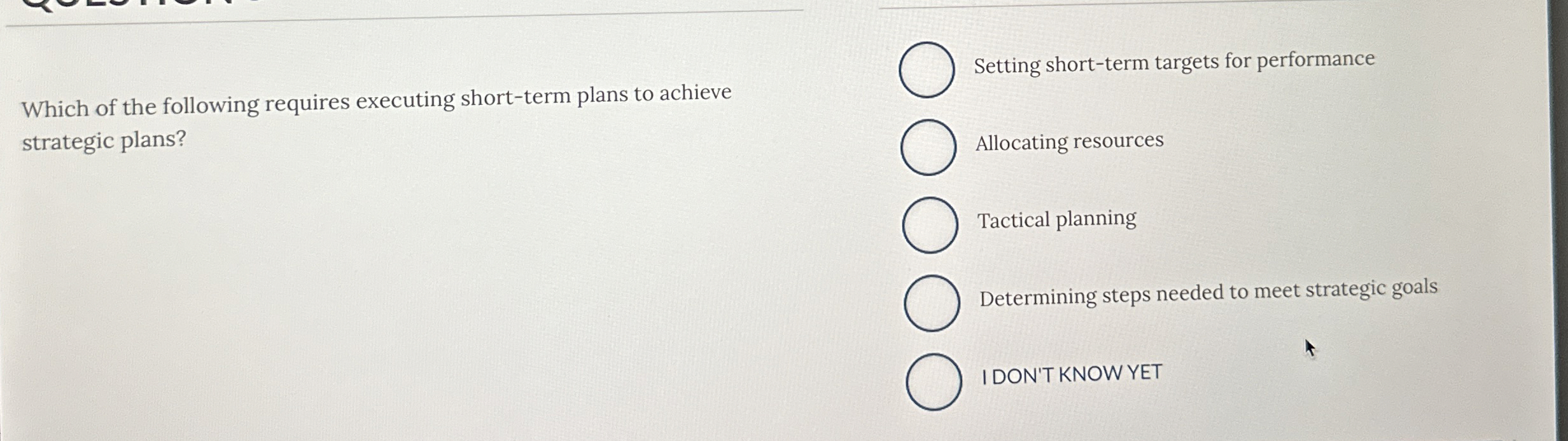 Solved Which of the following requires executing short-term | Chegg.com
