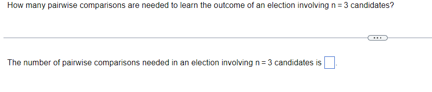 Solved How many pairwise comparisons are needed to learn the | Chegg.com