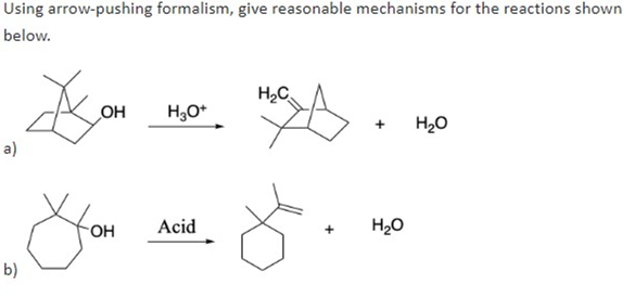 Solved Using arrow-pushing formalism, give reasonable | Chegg.com
