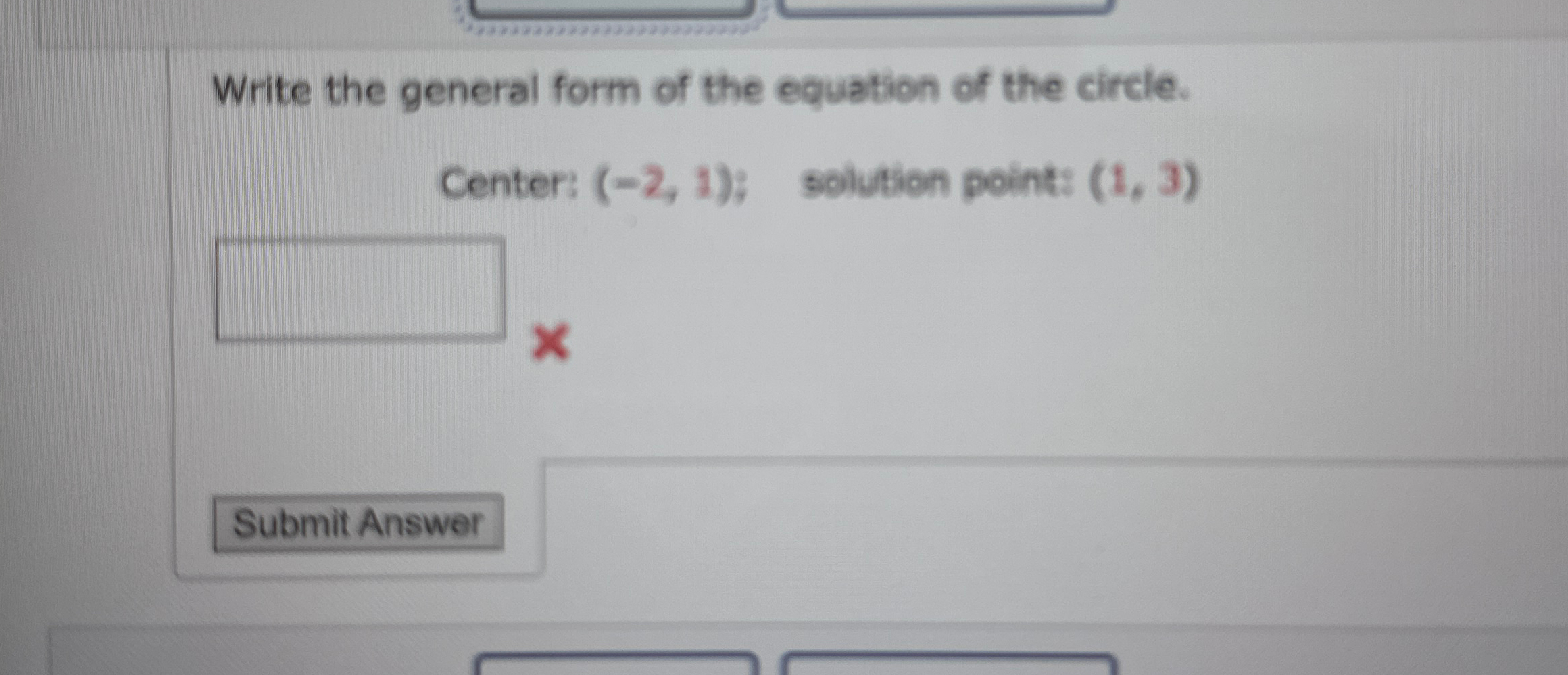 Solved Write the general form of the equation of the | Chegg.com