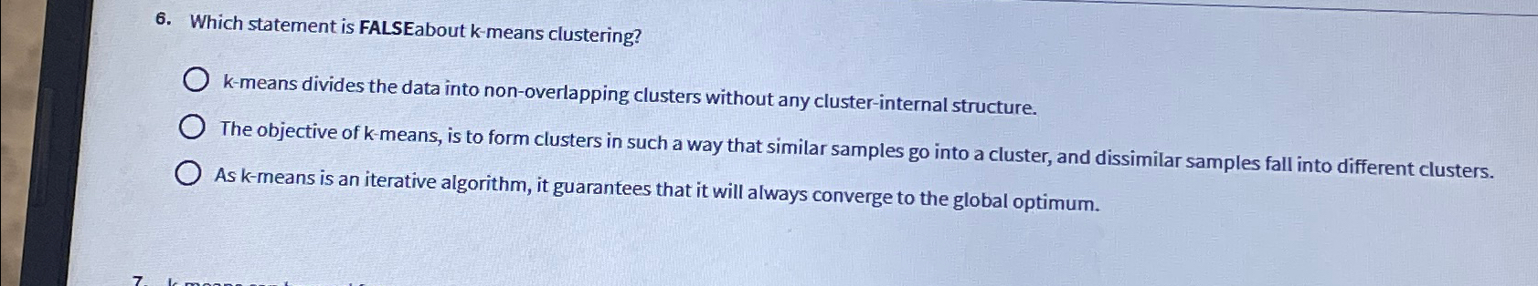 Solved Which statement is FALSEabout k-means | Chegg.com