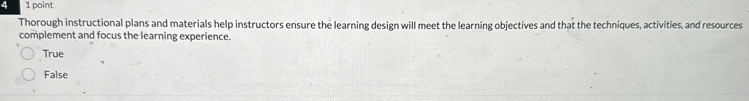 Solved 41 ﻿pointThorough instructional plans and materials | Chegg.com