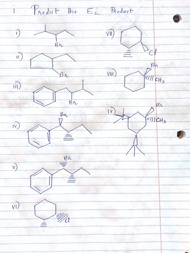 Solved i Predict the E2 ﻿Product | Chegg.com