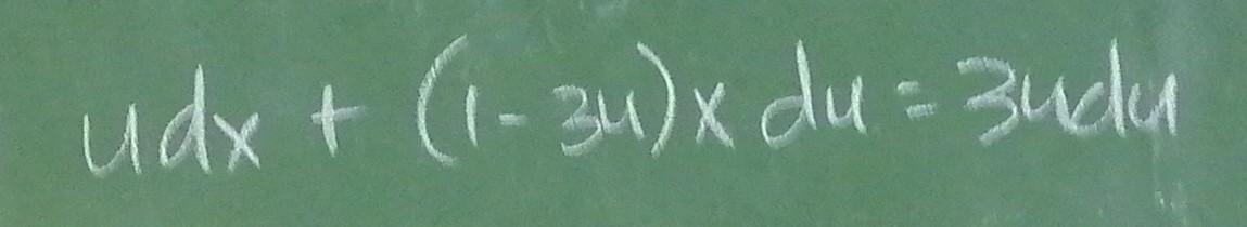 Solved udx+(1−3u)xdu=3udu | Chegg.com