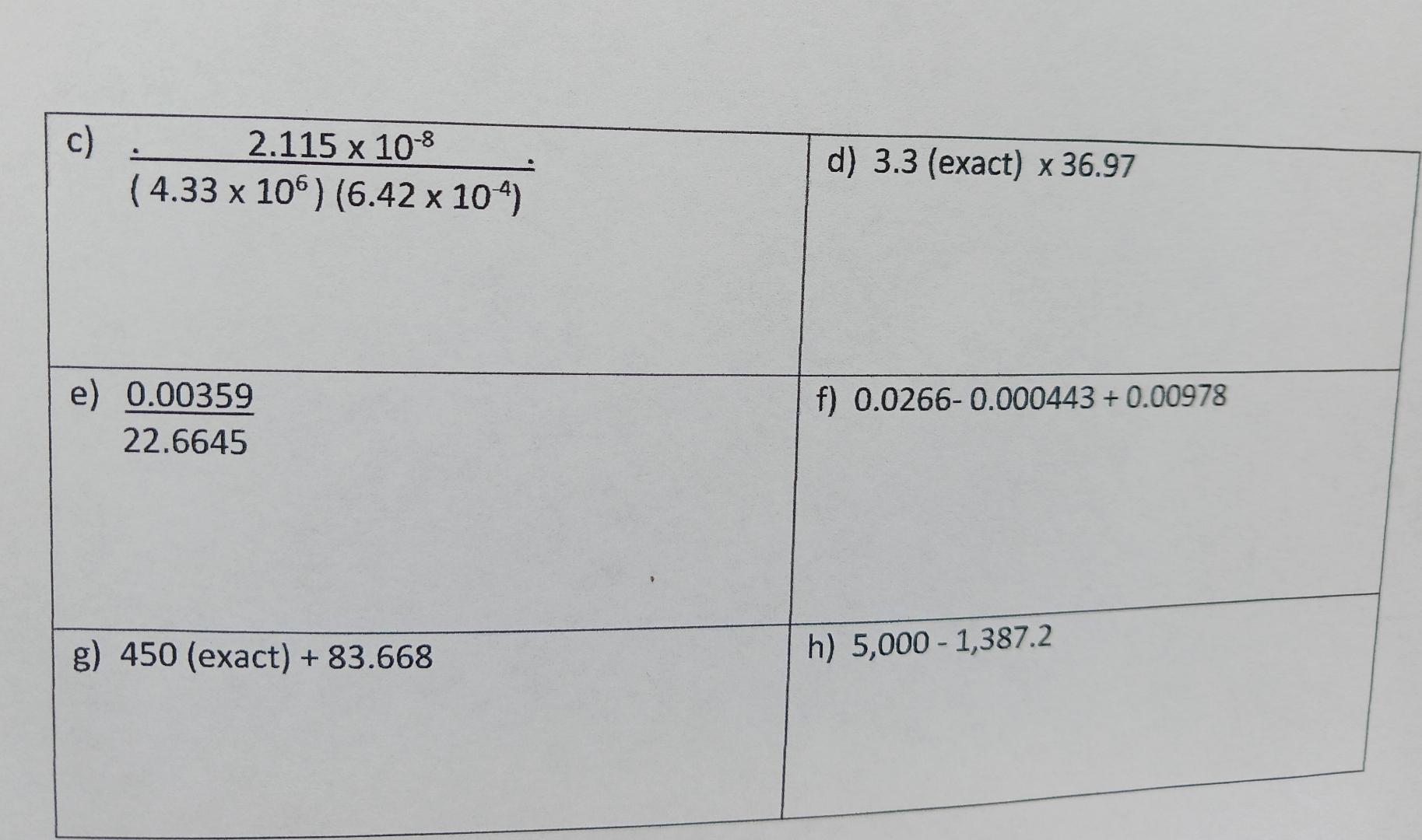 Solved Perform the following operations. Assume all numbers | Chegg.com