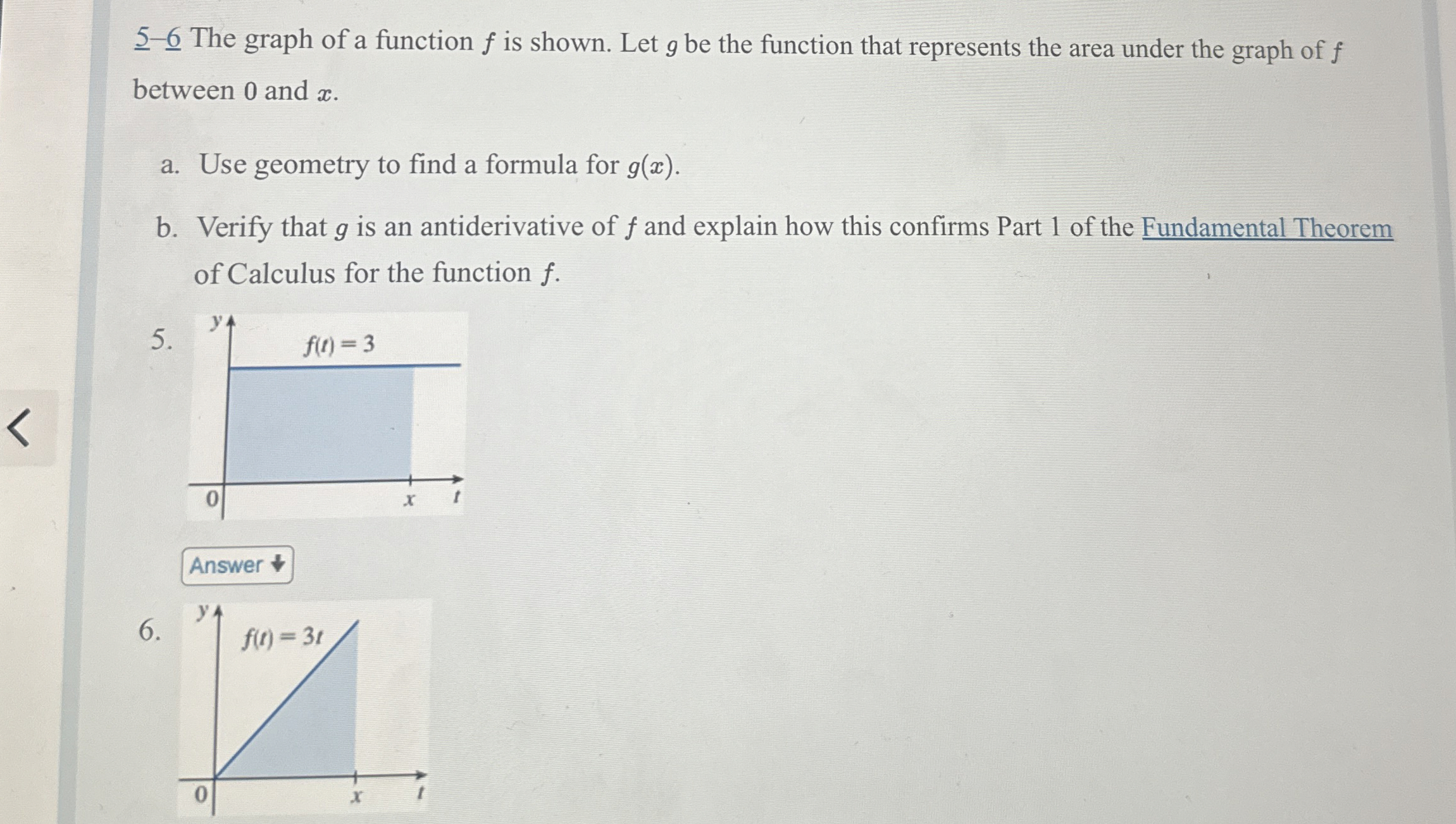 Solved 5-6 ﻿The graph of a function f ﻿is shown. Let g ﻿be | Chegg.com
