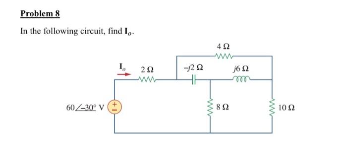 Solved In the following circuit, find I0. | Chegg.com