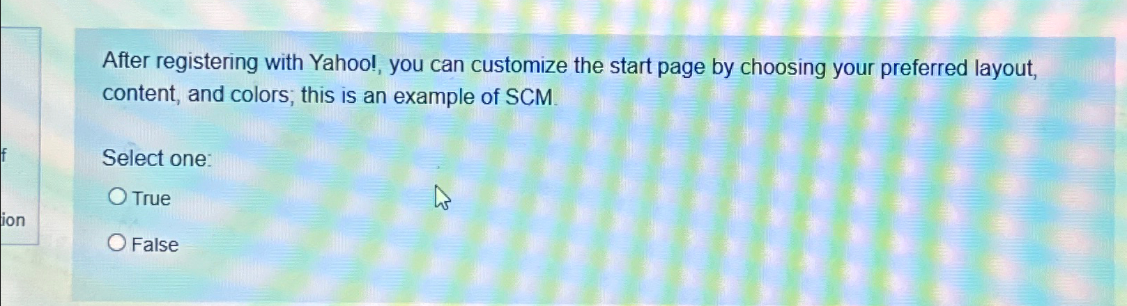 Solved After registering with Yahoo!, you can customize the | Chegg.com