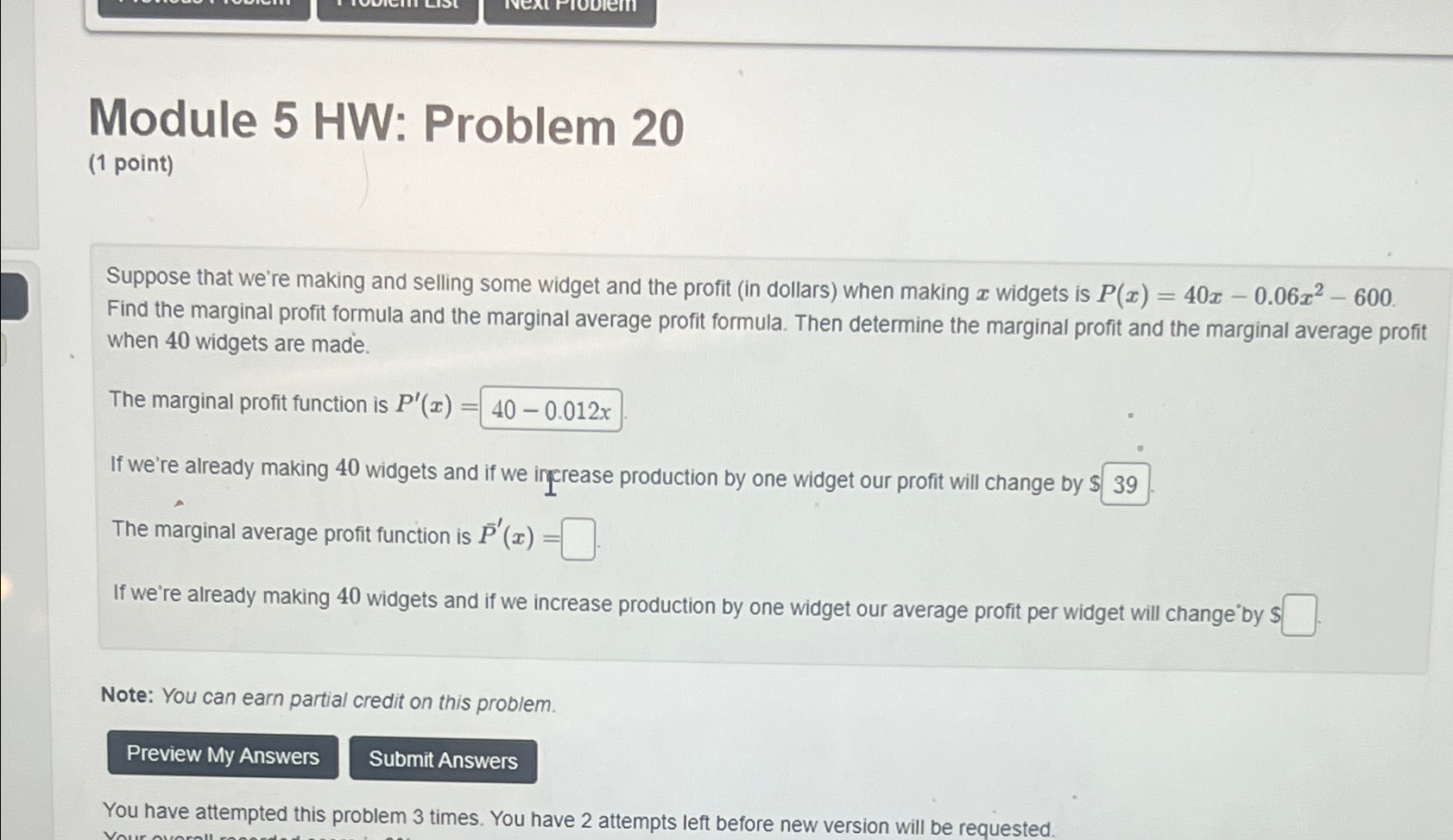 Solved Module 5 ﻿HW: Problem 20(1 ﻿point)Suppose that we're | Chegg.com