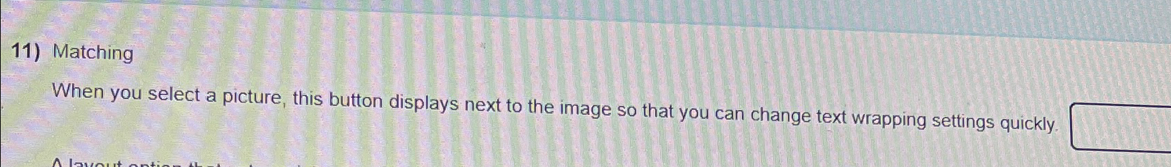 Solved MatchingWhen you select a picture, this button | Chegg.com