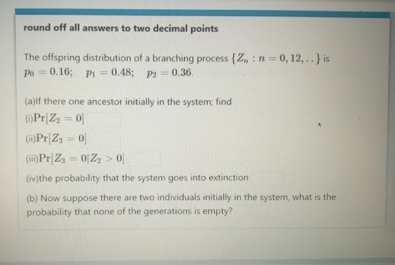 Solved round off all answers to two decimal pointsThe | Chegg.com