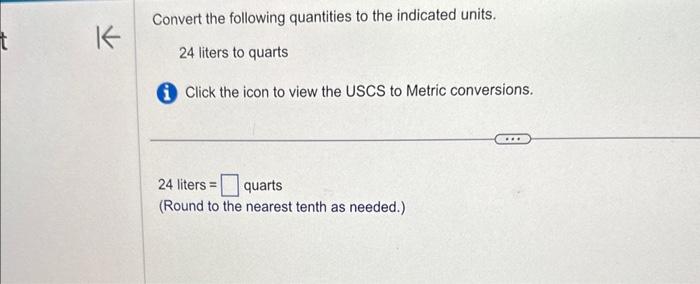 Solved Convert the following quantities to the indicated | Chegg.com