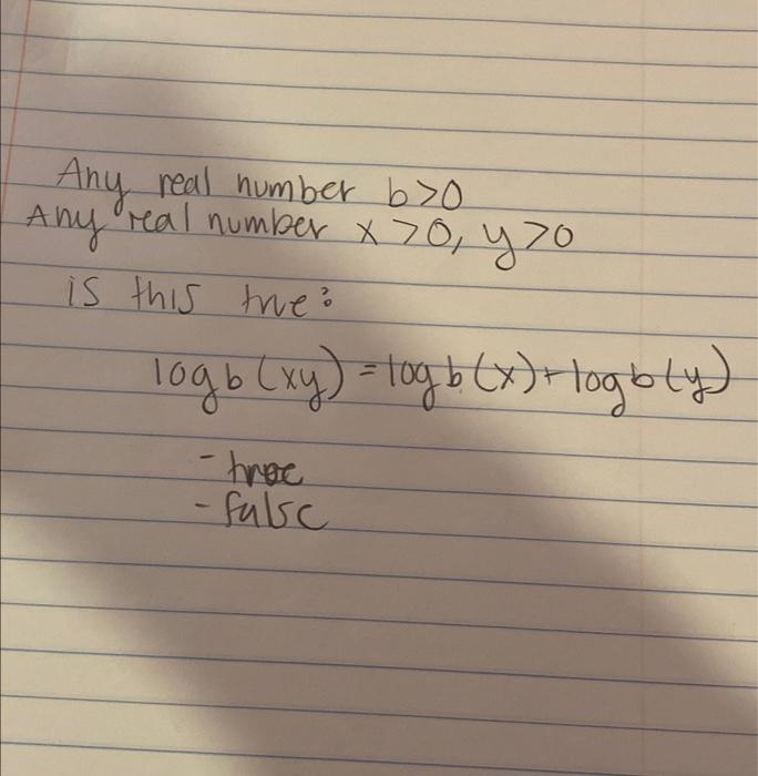 Solved Fb Xy Logb X Logb Y