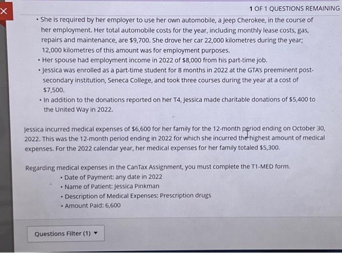 Solved Complete the following personal tax case using CanTax | Chegg.com