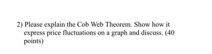 Solved Please explain the Cob Web Theorem. Show how it | Chegg.com