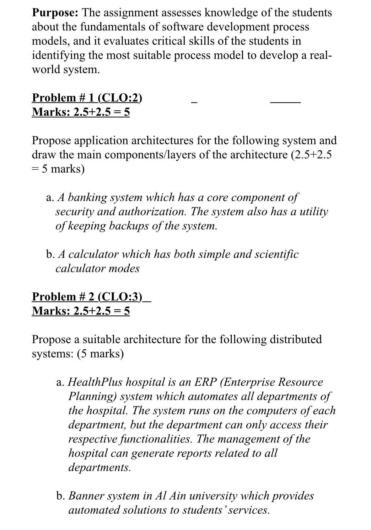 Solved Purpose: The assignment assesses knowledge of the | Chegg.com