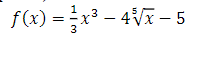 Solved Find the derivative of the function:f(x)=13x3-4x5-5 | Chegg.com