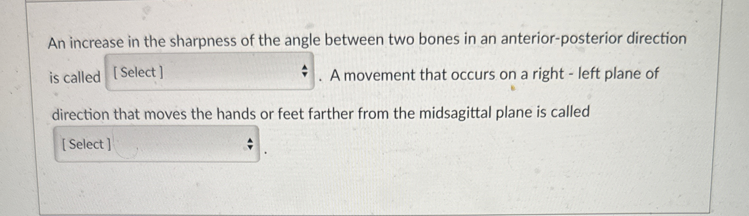 Solved An increase in the sharpness of the angle between two | Chegg.com