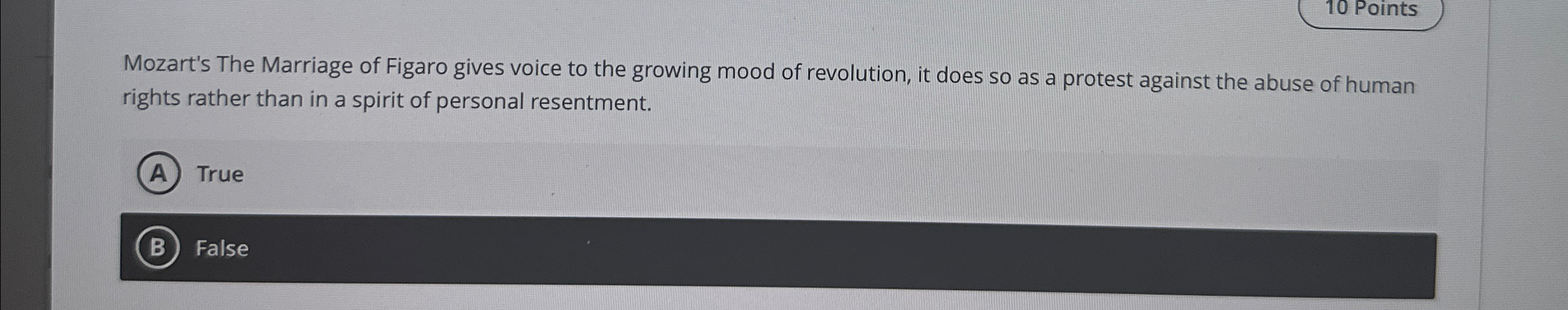 Solved 10 ﻿PointsMozart's The Marriage of Figaro gives voice | Chegg.com