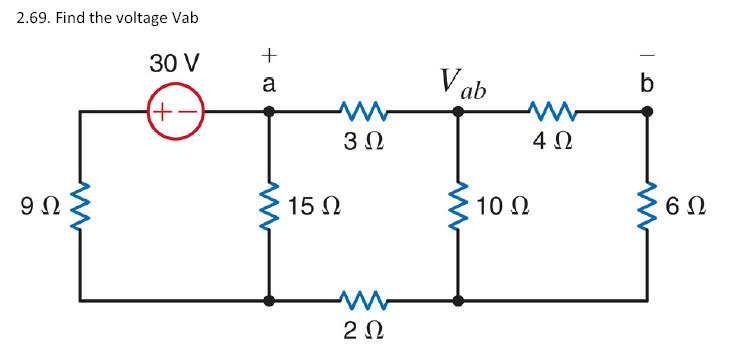 Solved Find the voltage Vab | Chegg.com