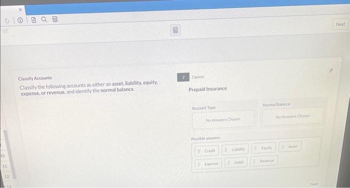 Solved Classify Accounts Classify the following accounts as | Chegg.com