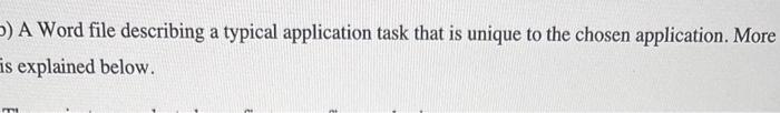 A Word file describing a typical application task | Chegg.com