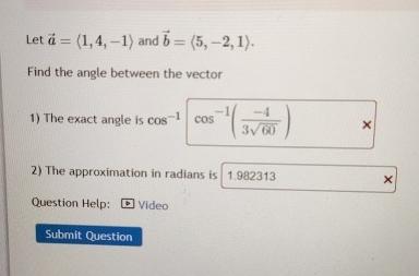 Solved Let vec(a)=(:1,4,-1:) ﻿and vec(b)=(:5,-2,1:).Find the | Chegg.com