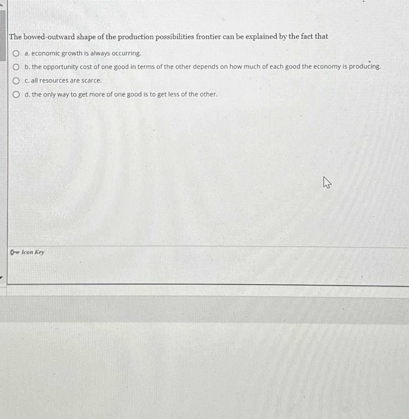 Solved The bowed-outward shape of the production | Chegg.com