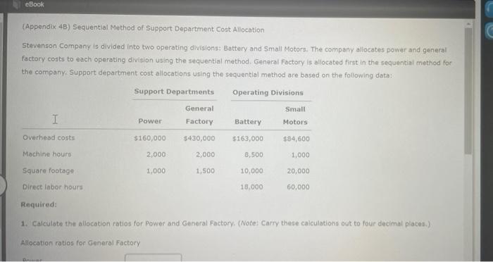 Solved eBook (Appendix 48) Sequential Method of Support | Chegg.com