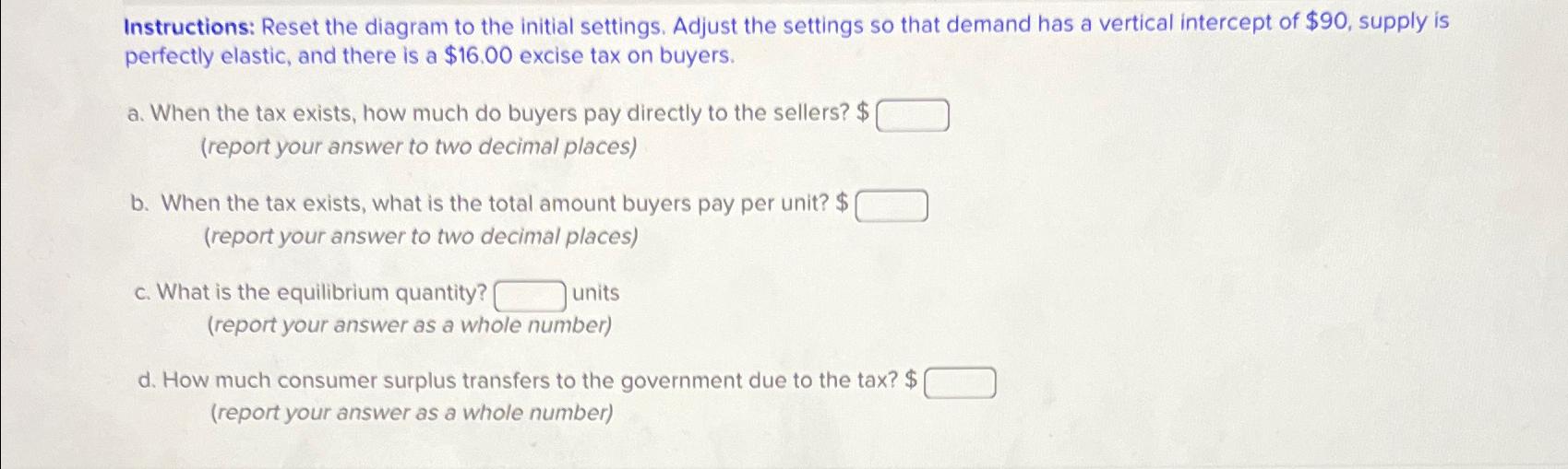 Solved Instructions: Reset the diagram to the initial | Chegg.com
