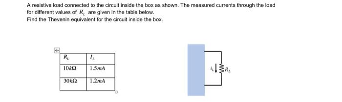 Solved A resistive load connected to the circuit inside the | Chegg.com