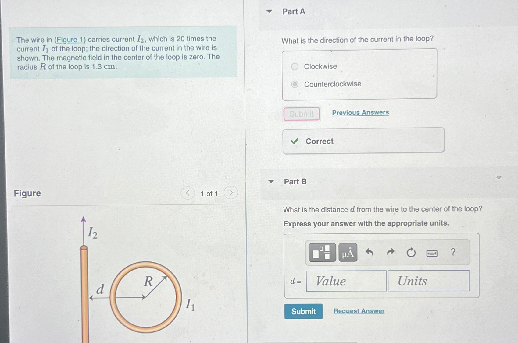 Solved ****I just need part B thank you!***Part AThe wire in | Chegg.com