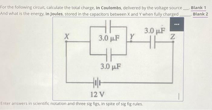 Solved For the following circuit, calculate the total | Chegg.com