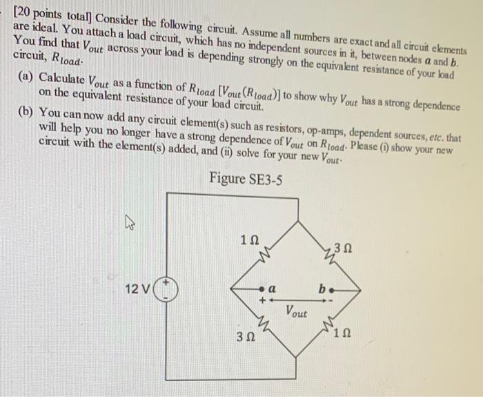 Solved - [20 points total] Consider the following circuit. | Chegg.com