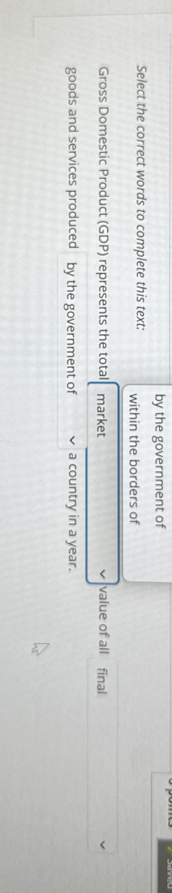 Solved Select the correct words to complete this text:by the | Chegg.com